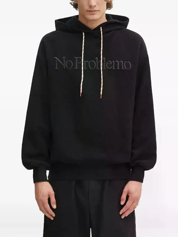 NO PROBLEMO Logo-embroidered Hoodie