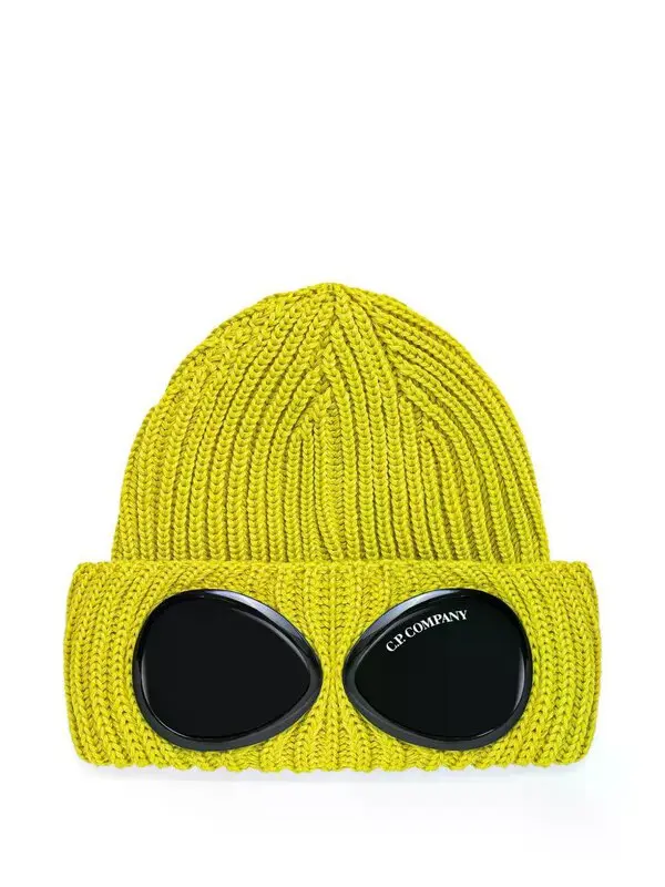 C.P. COMPANY Goggle-detail Beanie - Green