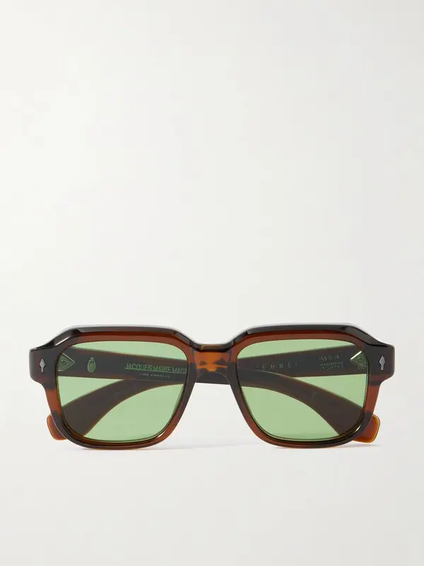 JACQUES MARIE MAGE Vivienne Square-frame Acetate Sunglasses - Brown