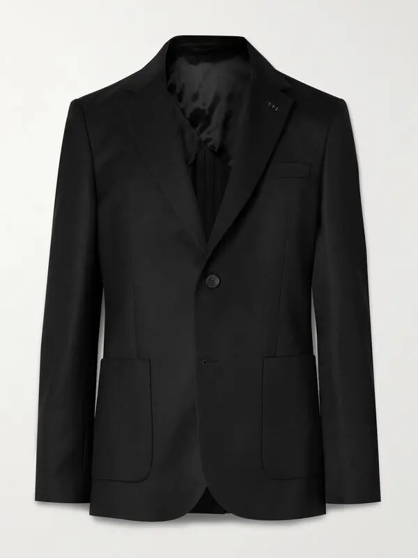 Mr P. Slim-fit Wool Suit Jacket - Black