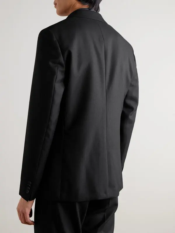 Mr P. Slim-fit Wool Suit Jacket - Black