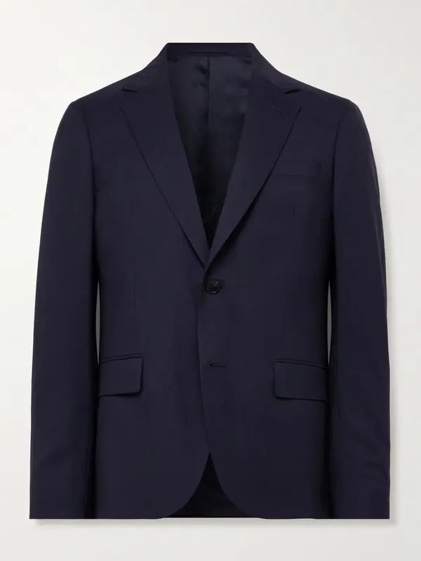 Mr P. Slim-fit Wool Suit Jacket - Blue