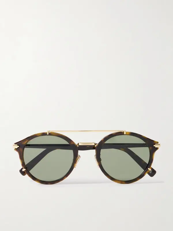 Dior Diorblacksuit R7u Round-frame Sunglasses - Tortoiseshell
