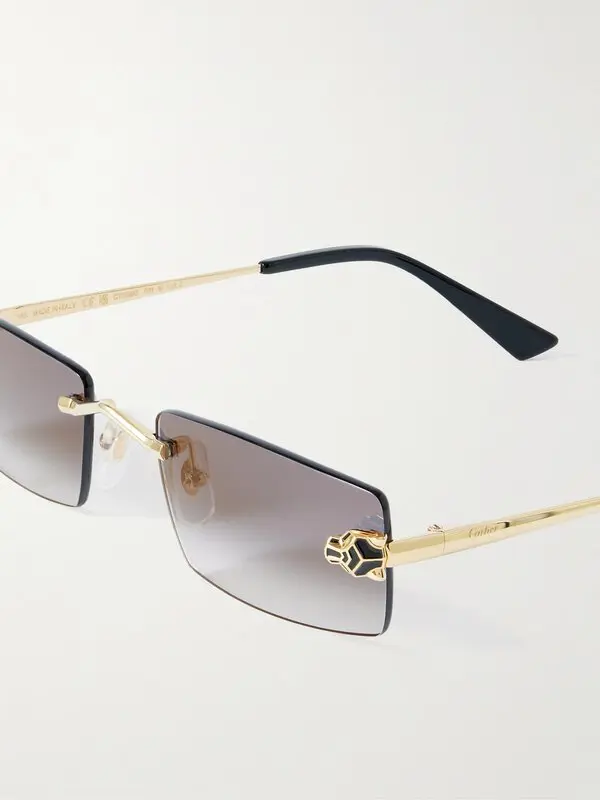 CARTIER Panthère De Rimless Sunglasses