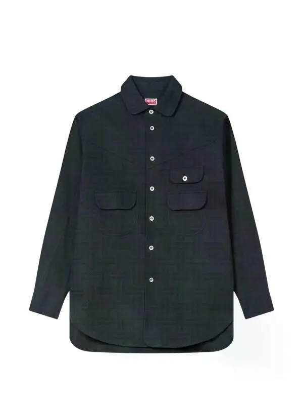 Kenzo Chest-pockets Patterned Shirt Jacket