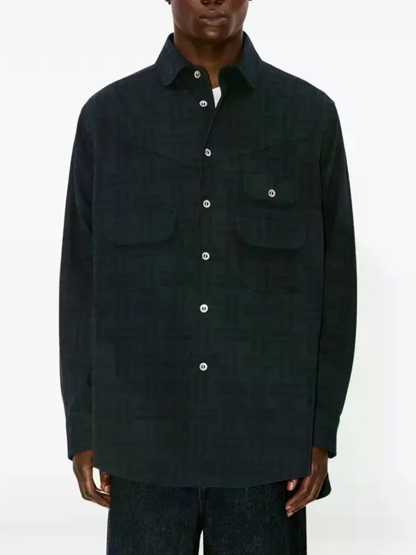 Kenzo Chest-pockets Patterned Shirt Jacket