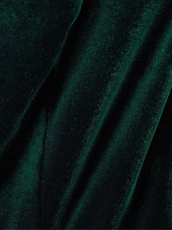 Galvan Stretch-velvet Gown - Dark Green