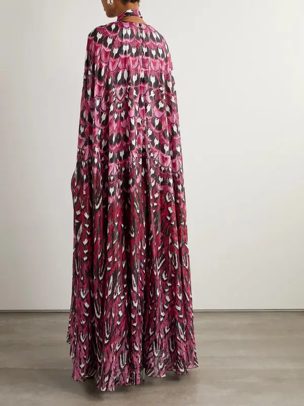 MARY KATRANTZOU Printed Chiffon Gown