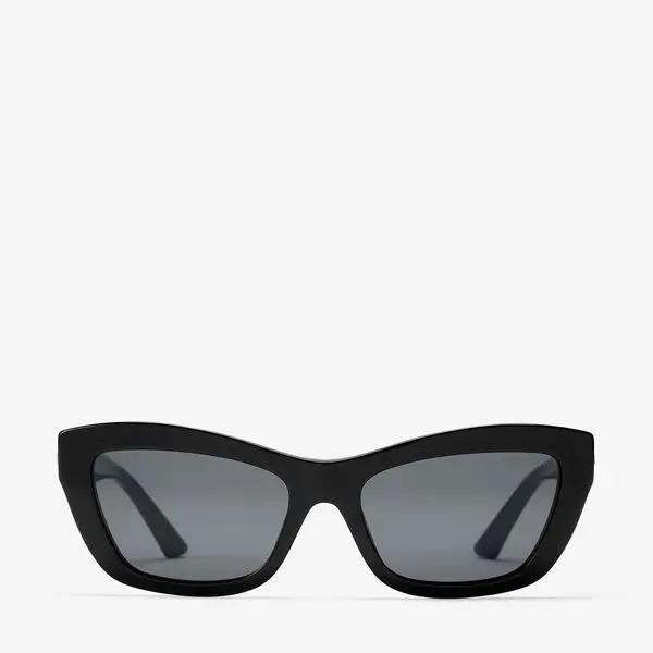 JIMMY CHOO Solene Cat Eye Sunglasses - Black