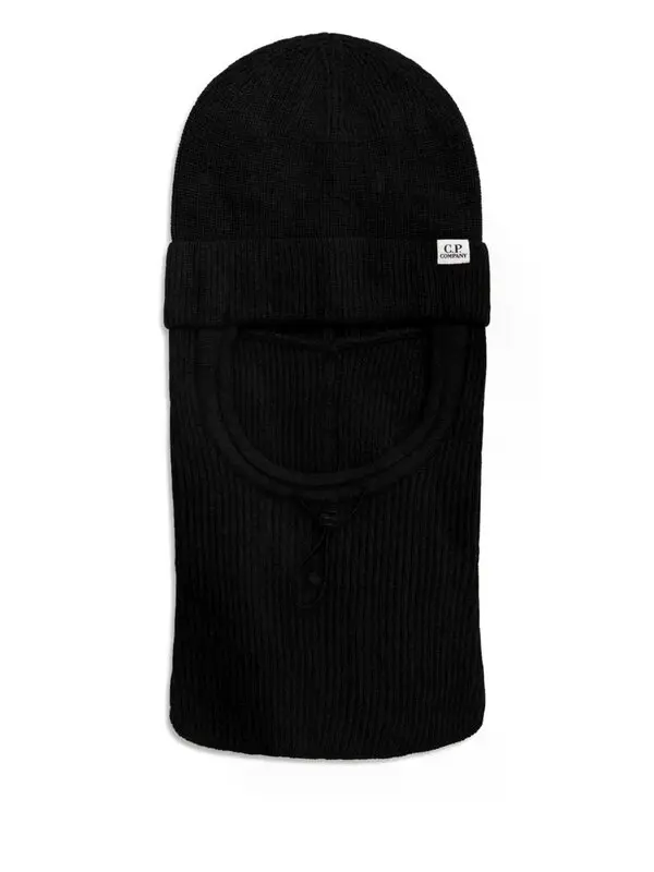 C.P. COMPANY Logo Balaclava Hat - Black