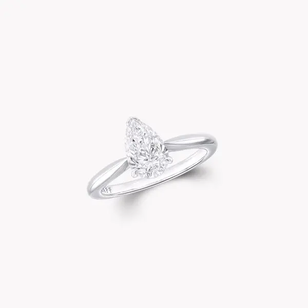 Graff Paragon Pear Shape Diamond Engagement Ring - Platinum