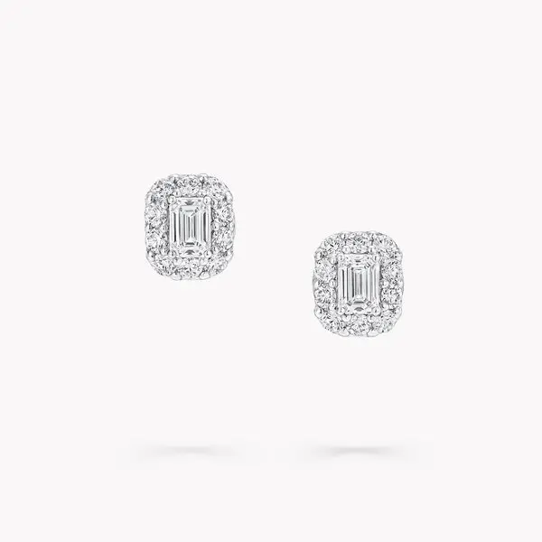 Graff Icon Emerald And Diamond Stud Earrings