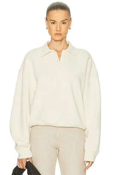 GRLFRND Polo Sweatshirt Ivory - Bone