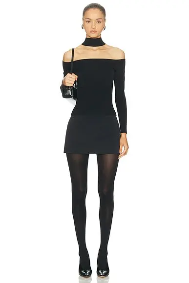 Simkhai Lila Off-the-shoulder Knit Top - Black