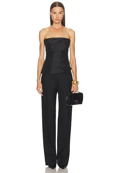 Simkhai Emerson Ruched Bustier Top
