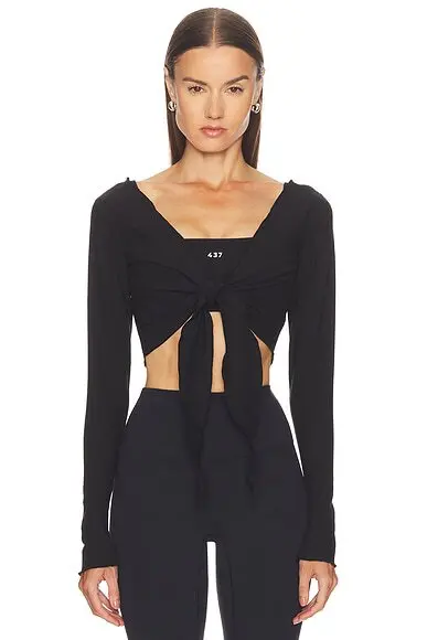 437 The Wrap Top - Black