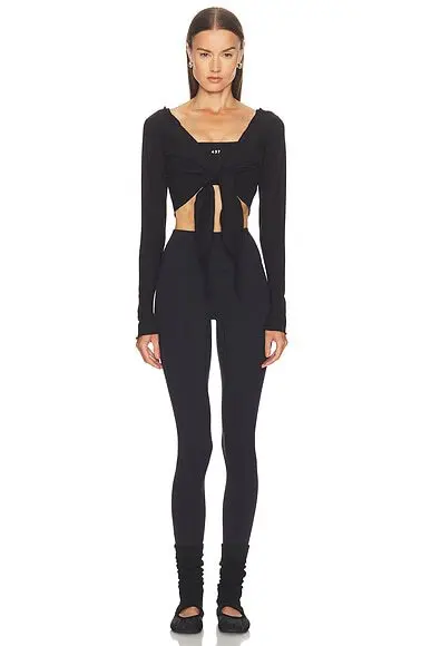 437 The Wrap Top - Black
