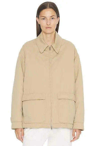 THE ROW Aurelius Zip-up Jacket With Buckle Detailing - Sand