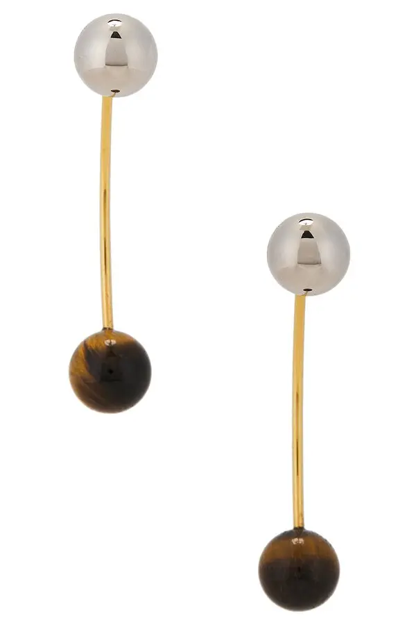 Dries Van Noten Ball Drop Earrings - Tiger-eye