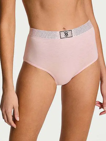 Victoria's Secret Cotton Shine-waist Modern Brief Panty - Pink