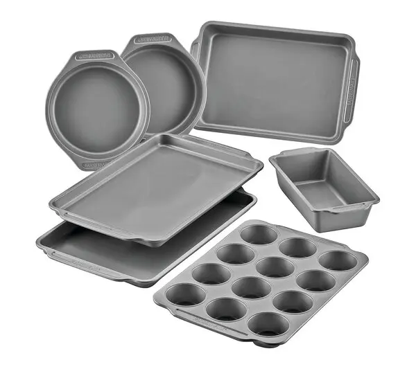 FARBERWARE Nonstick Bakeware Gray 7 Piece Set - One-color