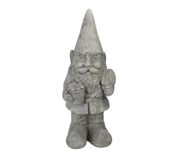 NORTHLIGHT 18.5' Gardener Gnome With Shovel Gar Den Statue - One-color