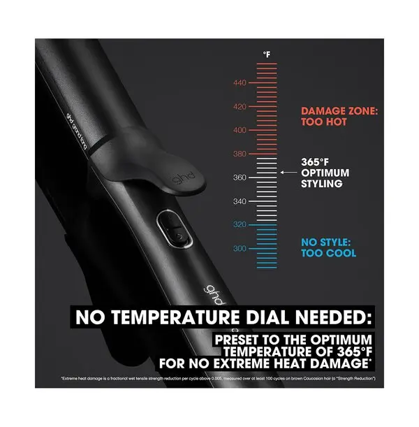GHD Chronos Curve Grand Curling Iron 1.25" - Black