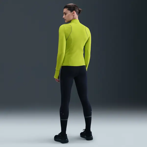 Nike Swift Therma-fit Adv 1/4-zip Running Top With Reflective Accents - Green