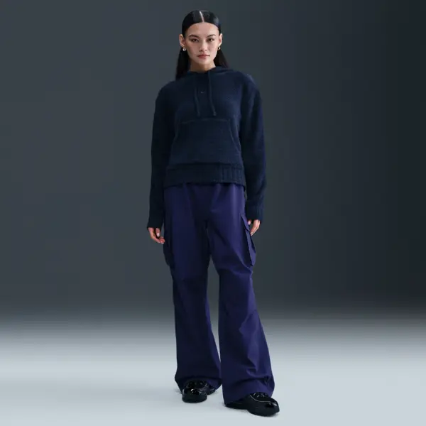 Nike Sportswear Phoenix Cozy Bouclé Loose Knit Hoodie - Blue