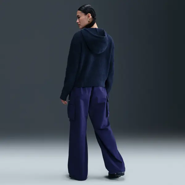 Nike Sportswear Phoenix Cozy Bouclé Loose Knit Hoodie - Blue