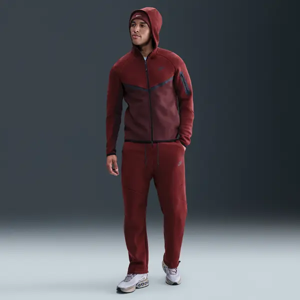Nike Tech Open-hem Fleece Pants - Red