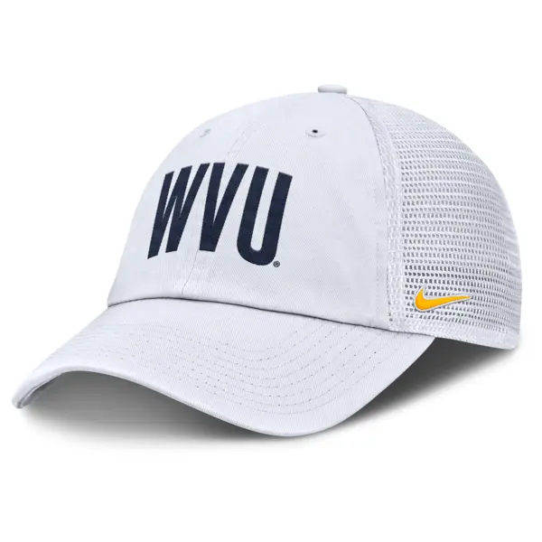 Nike West Virginia Primetime Campus Club Trucker Adjustable Hat - White