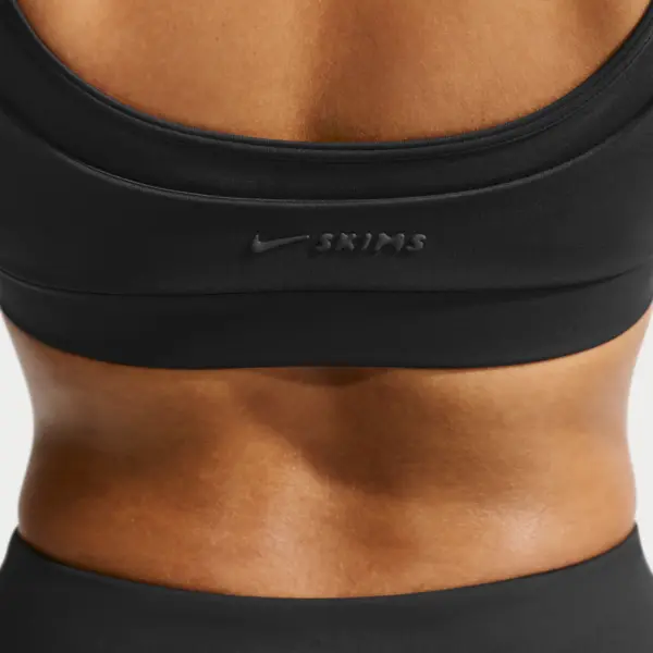 Nike Skims Matte Double-strap Scoop Bra - Black