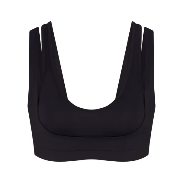 Nike Skims Matte Double-strap Scoop Bra - Black