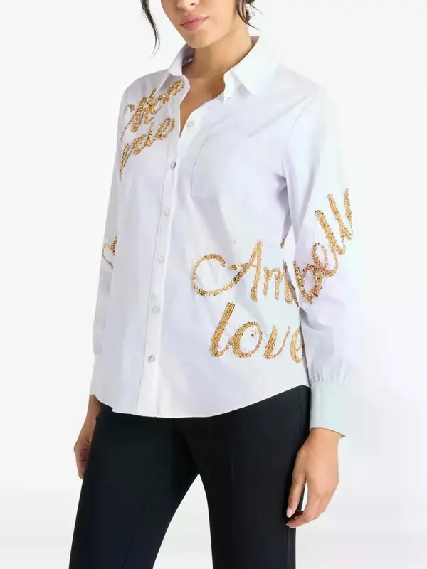 Cinq À Sept Loveletter Embellished Blouse - White