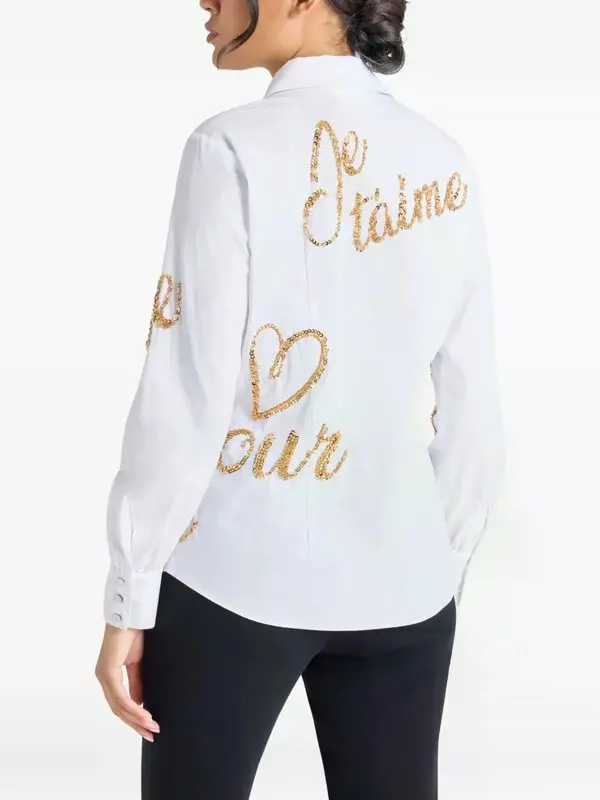 Cinq À Sept Loveletter Embellished Blouse - White