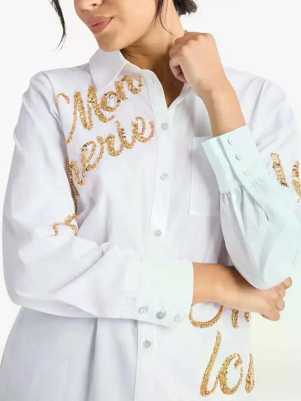 Cinq À Sept Loveletter Embellished Blouse - White