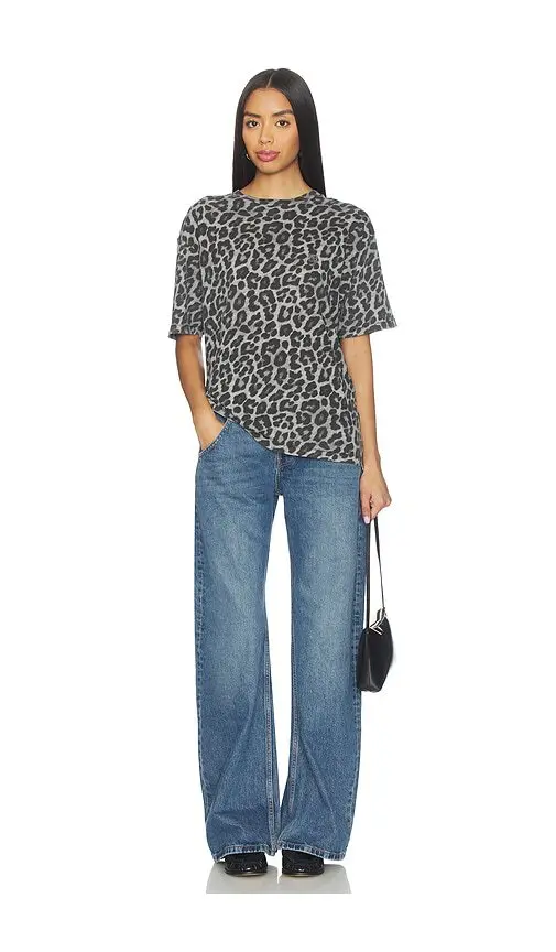 ANINE BING Cohen Tee - Grey Leopard