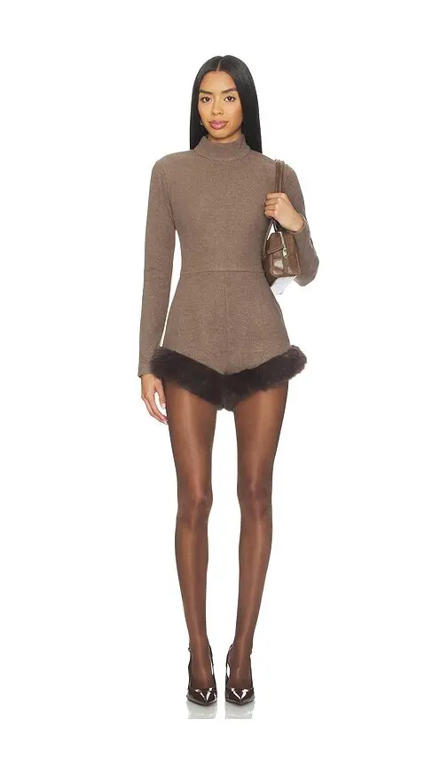 Delfi Teddy Romper - Brown