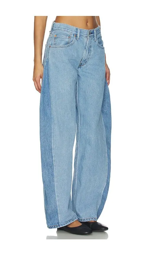 ALIGRACE Two Tone Barrel Jeans