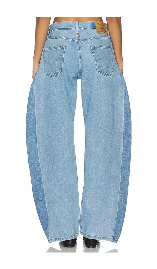 ALIGRACE Two Tone Barrel Jeans