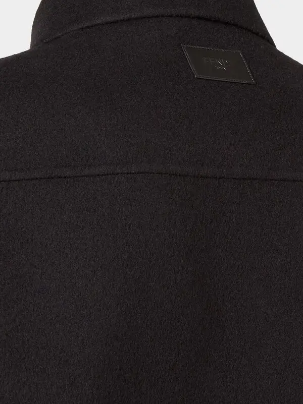 Fendi Wool Coat With Ff Embossed Detail