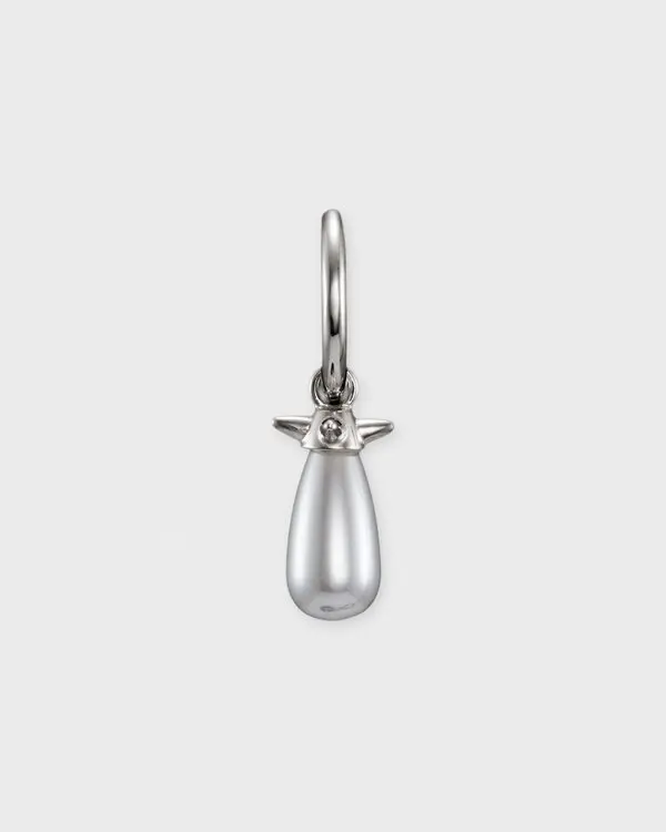 MARIA NILSDOTTER Pearl Tear Earring - Silver