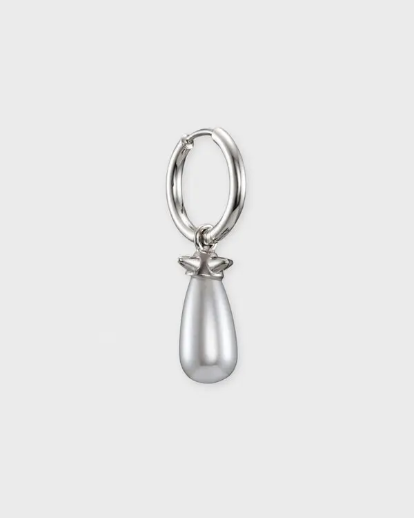 MARIA NILSDOTTER Pearl Tear Earring - Silver