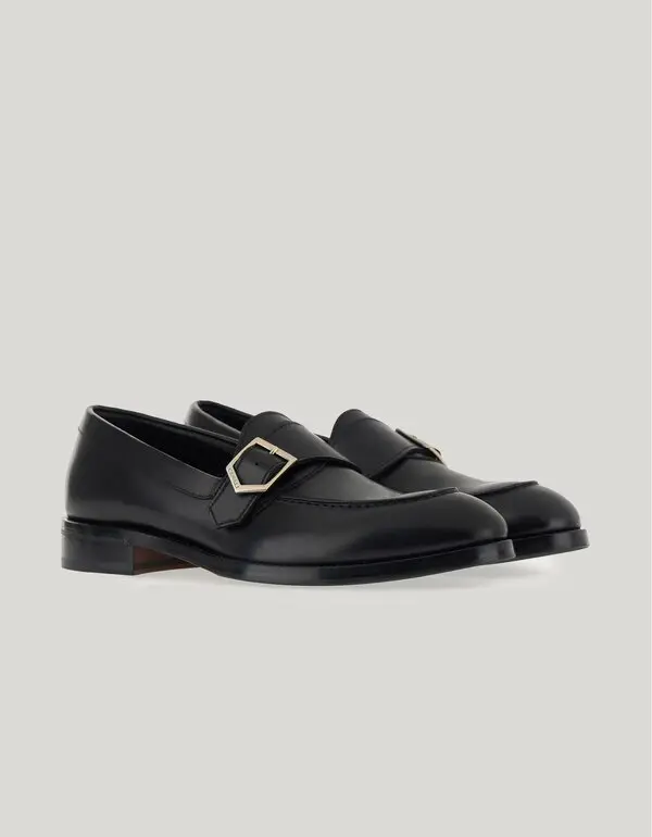 Canali Buffed Calfskin Loafers