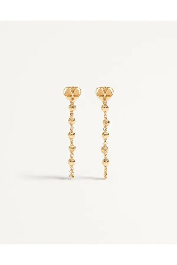 Valentino Garavani Vlogo Signature Metal Earrings - Gold