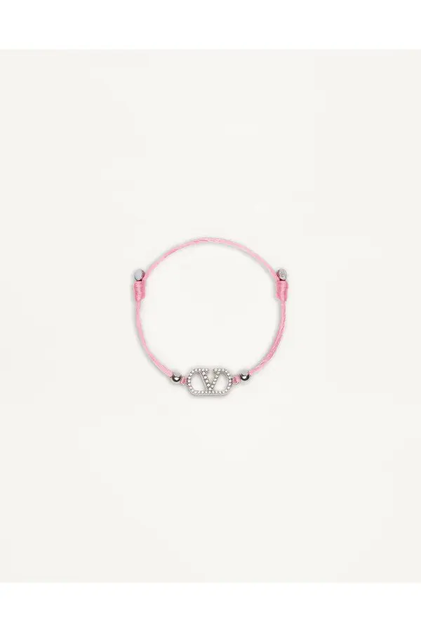 Valentino Garavani Vlogo Signature Cotton Bracelet - Pink