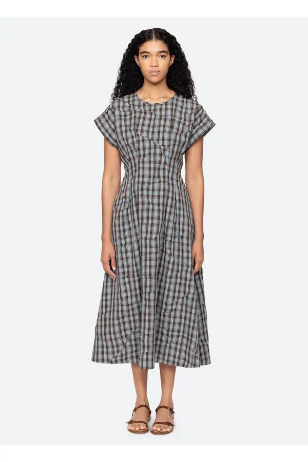 Sea Ophelia Plaid Midi Dress