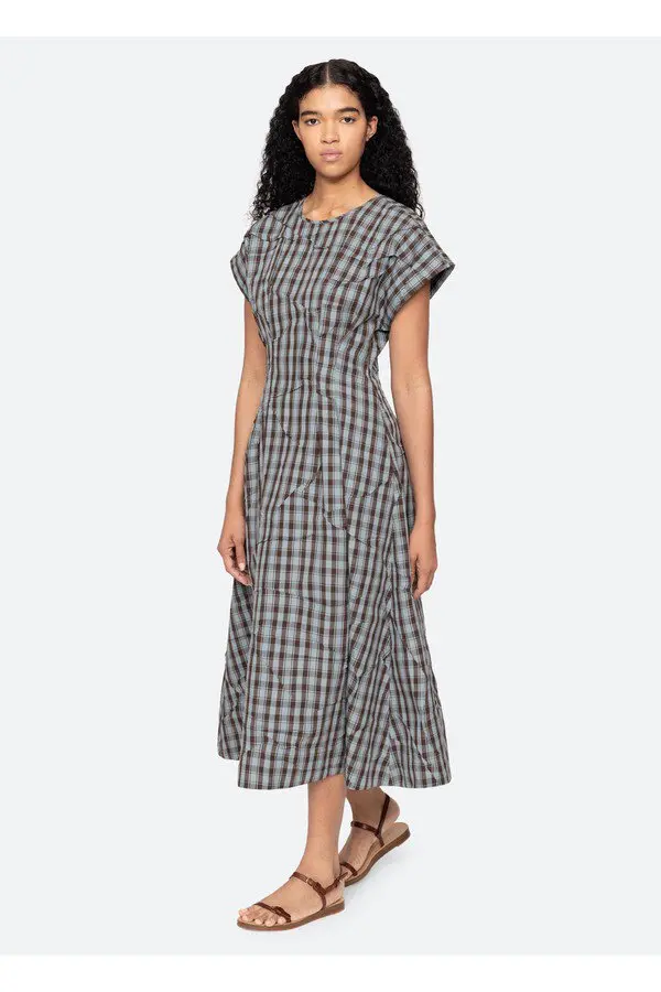 Sea Ophelia Plaid Midi Dress