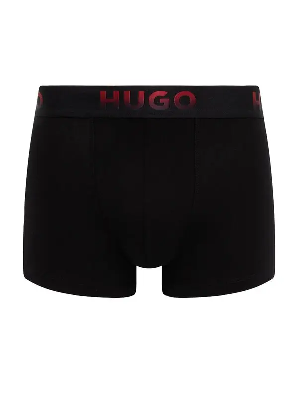 Hugo 3-pack Boxer Shorts With Logo - Black